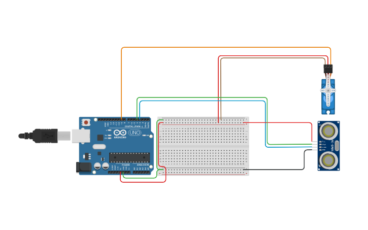 Circuit design Radar - Tinkercad