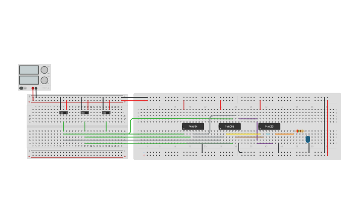 Circuit design Circuito logico | Tinkercad