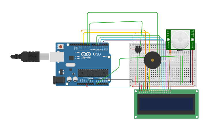 Circuit design human detection - Tinkercad