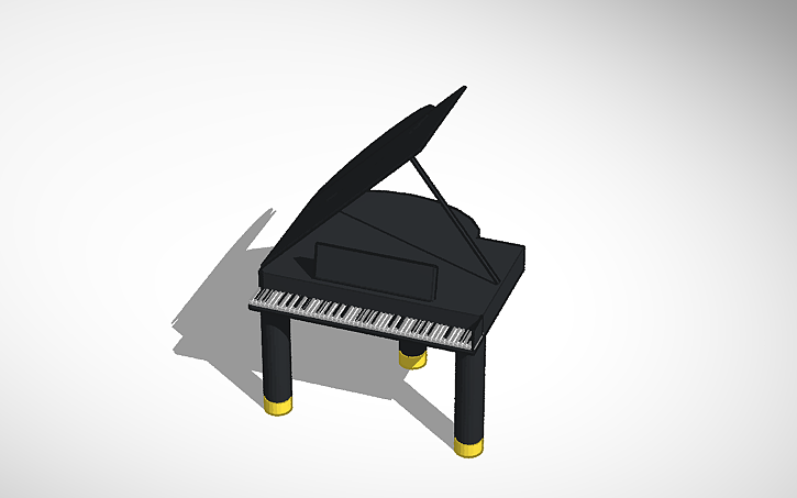 3D design Piano - Tinkercad