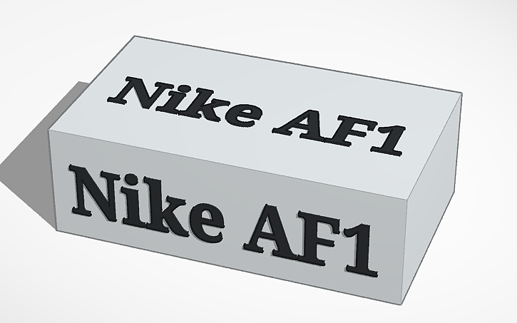 3D design Air Force One Shoe Box - Tinkercad
