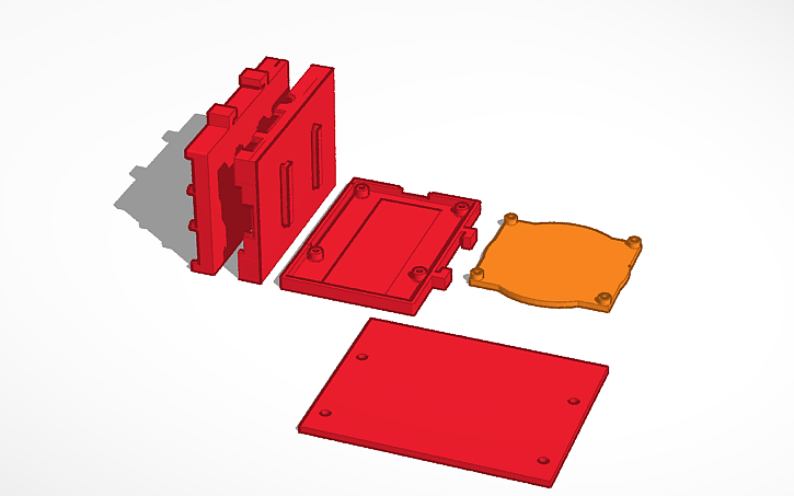 3D design RPi2_small and wide side hutschiene 35mm | Tinkercad