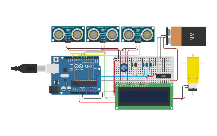 Circuit design Button Panel Circuit | Tinkercad