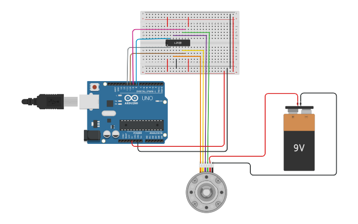 Circuit design Controlling a Stepper Motor Using Arduino - Tinkercad