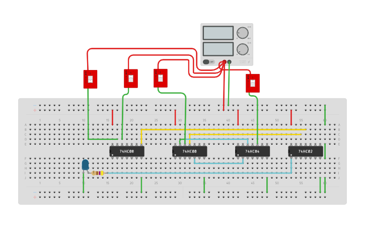 Circuit design portas lógicas | Tinkercad