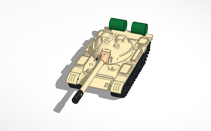 3D design T-55E Tarmour MBT - Tinkercad