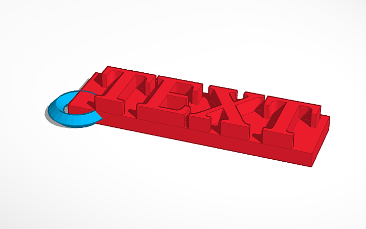 3D design TEXT AS TEXT - Tinkercad