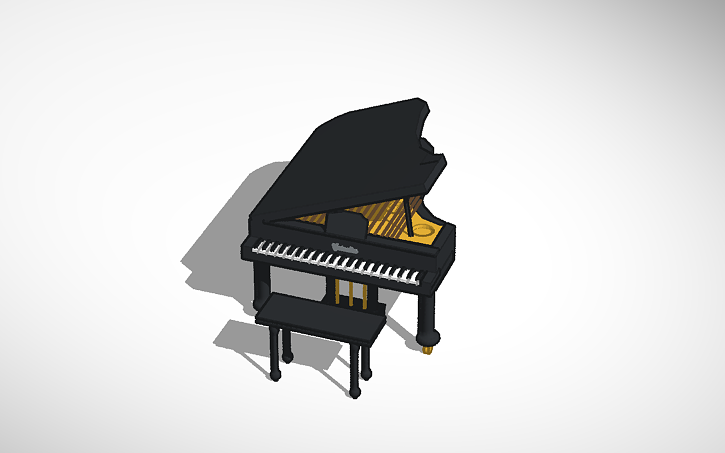 3D design Piano - Tinkercad
