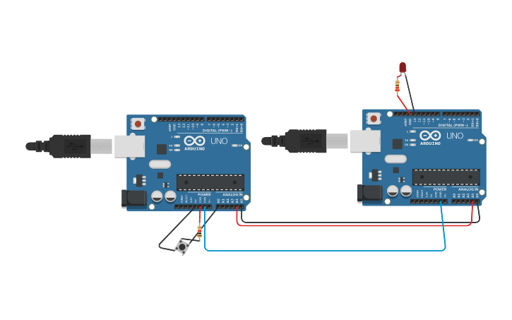 Circuit Design Serial Communication Tinkercad