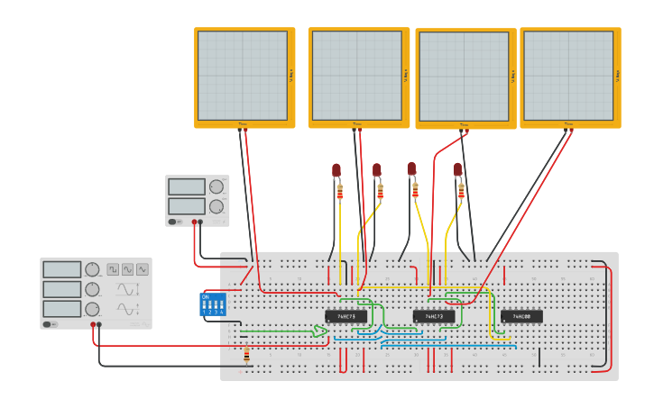 Circuit design Lab7_1JKflipflop_6352500331 | Tinkercad
