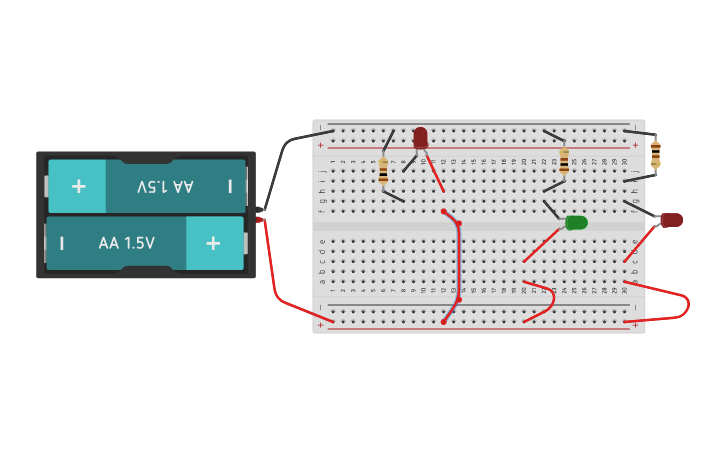 Circuit design Led Protoboard Simples - Tinkercad