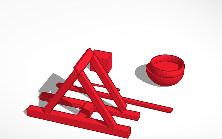 3D design trebuchet - Tinkercad