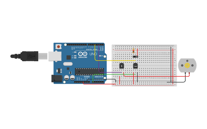 Circuit design Motor - Tinkercad
