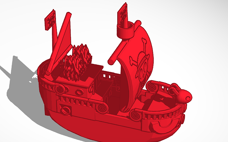 3D design one piece pirate ship - Tinkercad