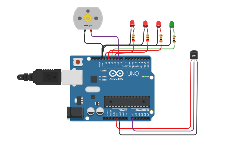 Circuit design TMP - Tinkercad