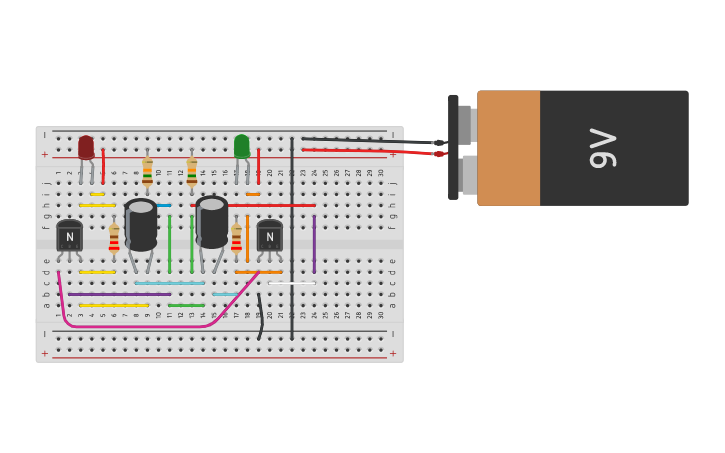 Circuit design Circuit basculant astabil - Tinkercad