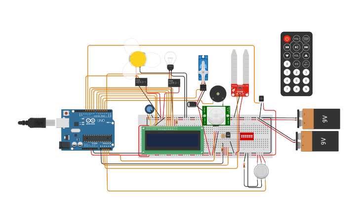 Circuit design Emergency system - Tinkercad