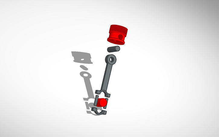 3D design piston - Tinkercad