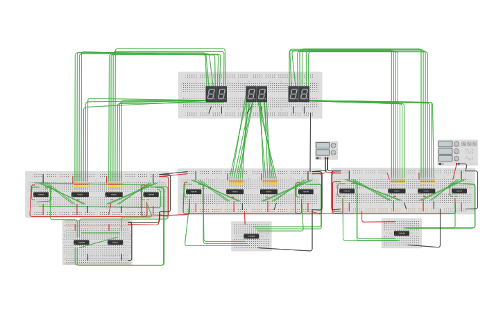 Circuit design Relógio Digital - Tinkercad