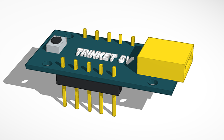 3D design Trinket 5v micro controller - Tinkercad