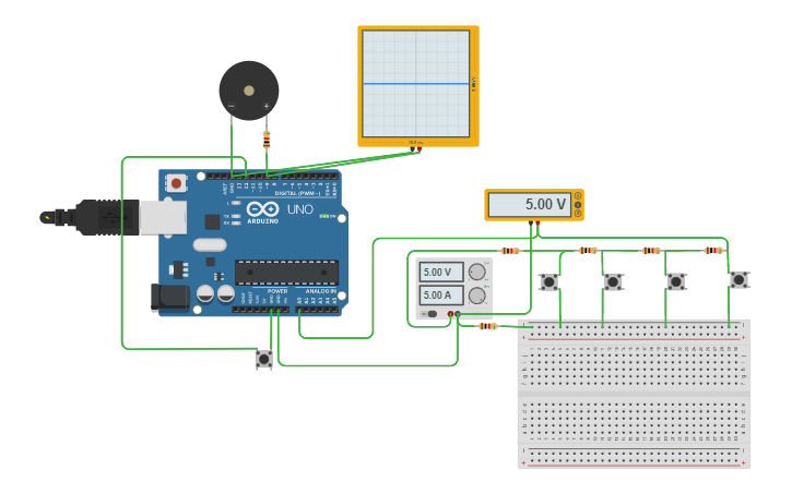 Circuit Design Escala De Resistències Intrument Tinkercad