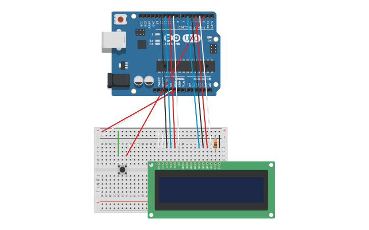 Circuit design Copy of Arduino LCD Game - Tinkercad Circuit design Copy of Arduino LCD Game - Tinkercad