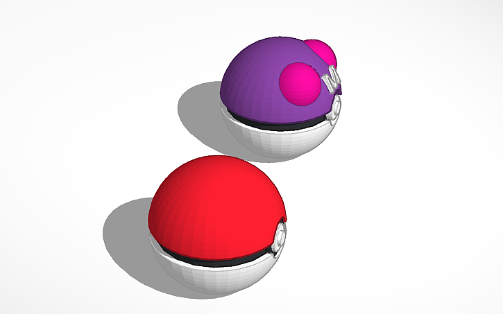 3D design Poké Balls | Tinkercad