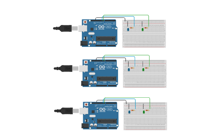 Circuit design LED Pisca-Pisca | Tinkercad