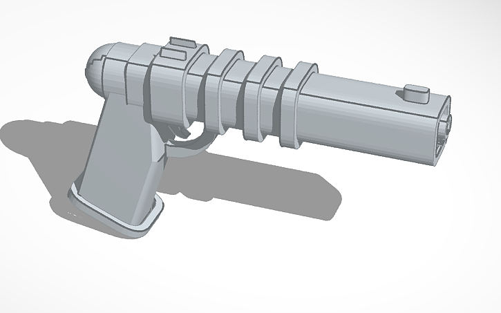 3D design futuristic gun | Tinkercad