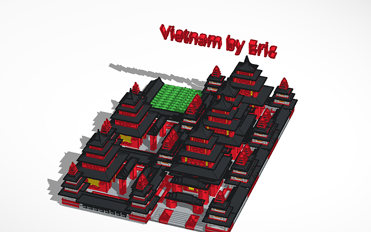 3D design Ancient Vietnamese city - Tinkercad
