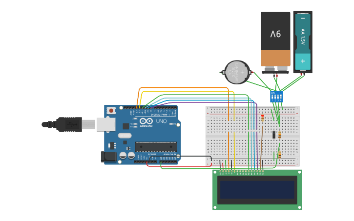 Circuit Design Battery Tester Tinkercad