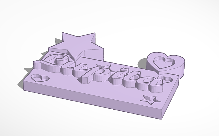 3D design name board - Tinkercad