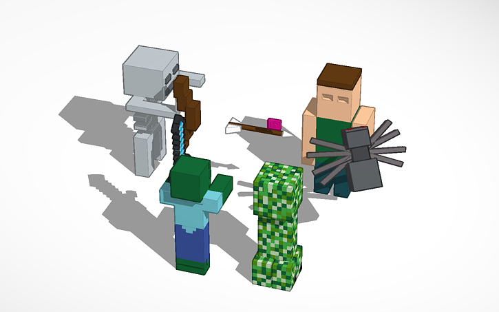 3D design Minecraft Battle of the Mobs | Tinkercad