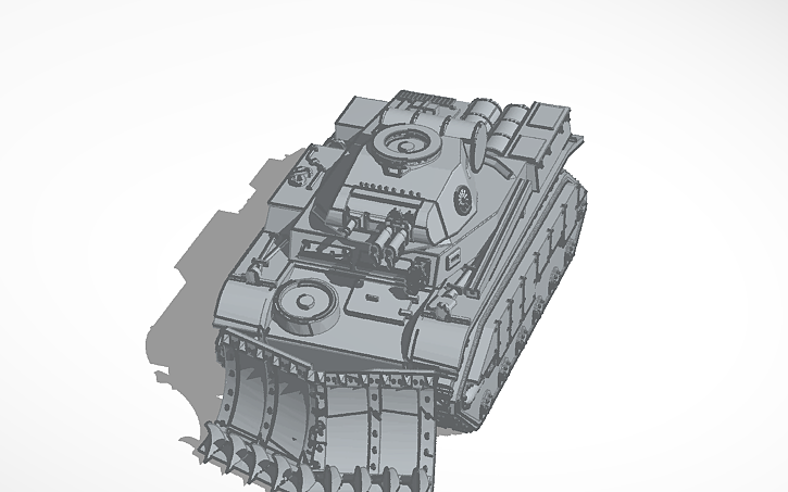 3D design Warhammer 40k custom Hellhound tank - Tinkercad