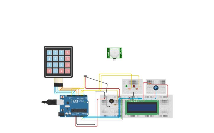 Circuit Design Home Security Alarm System Tinkercad