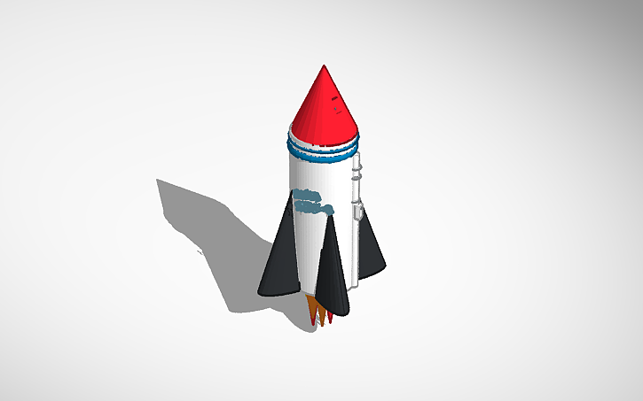3D design Rakieta - Tinkercad