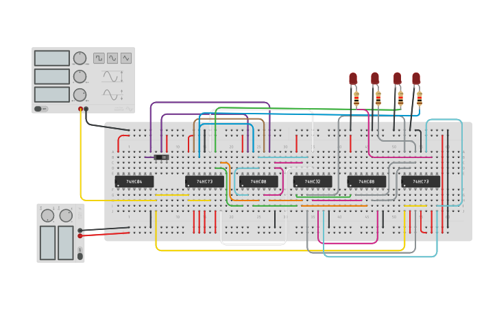 Circuit Design 4 Bit Up Down Counter Synchronous Tinkercad