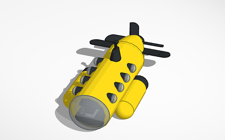 3D design submarine - Tinkercad