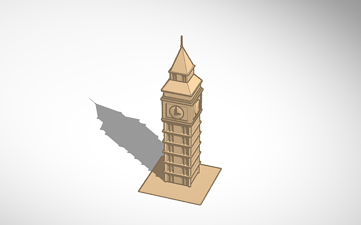 3D design Big Ben - Tinkercad