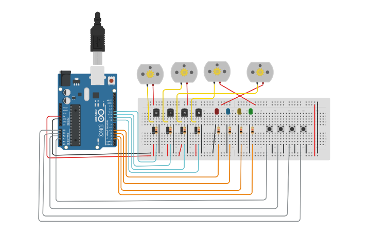 Circuit design Vending machine different prices - Tinkercad