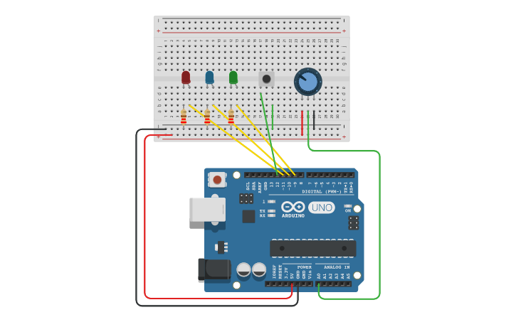 Circuit design Copy of Copy of Spaceship Interface | Tinkercad