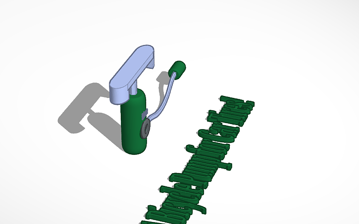 3D design "No Pressure" Car Tire Pump Design - Tinkercad