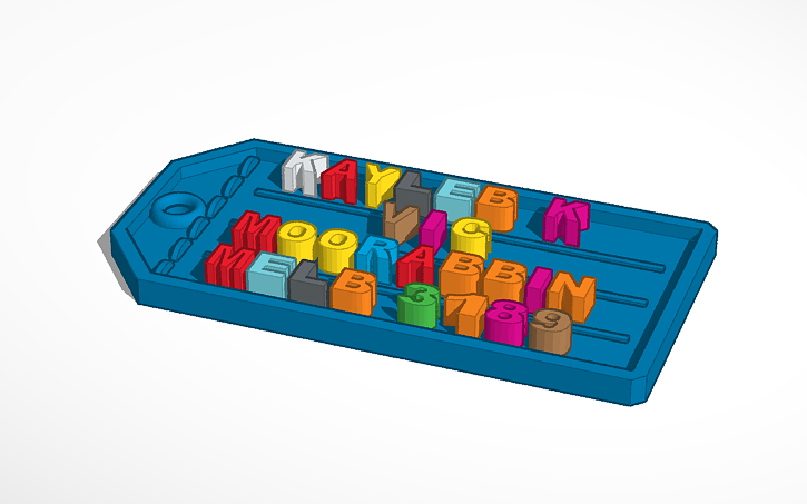 3D design Luggage tag by Kayleb | Tinkercad