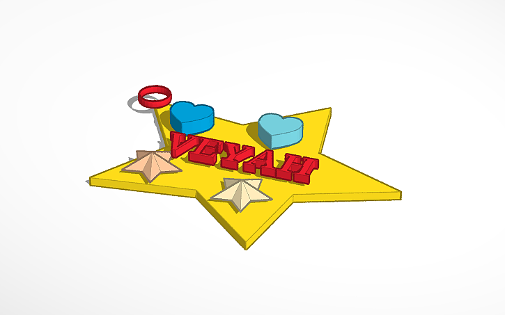 3D design Name Label VEYAH | Tinkercad