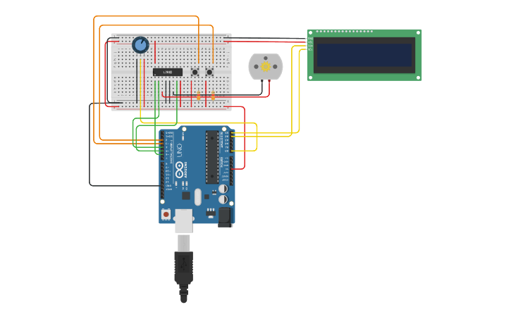 Circuit design Electric drill - Tinkercad