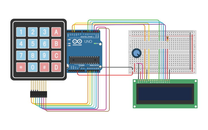Circuit Design Simple Calculator Tinkercad