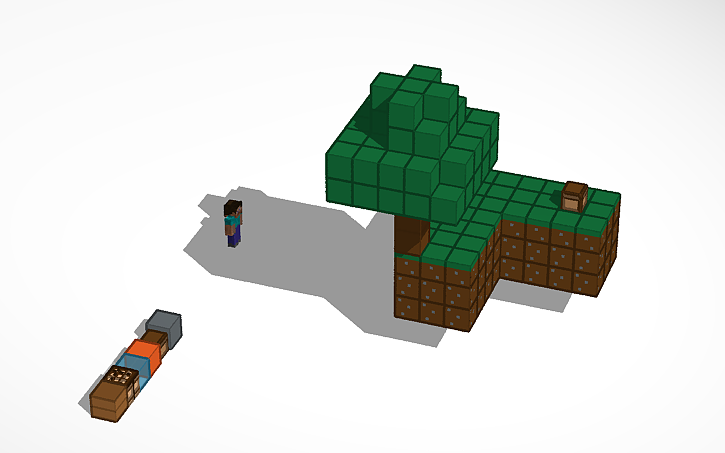 3D design Minecraft Skyblock | Tinkercad