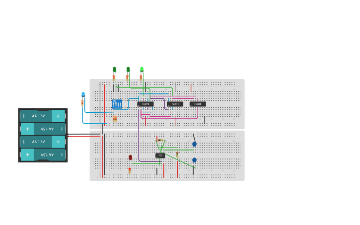 Circuit Design Mod 6 Up Counter Tinkercad