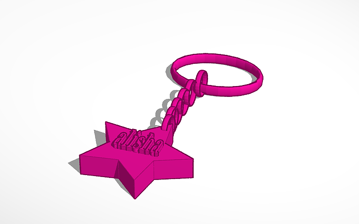 3d Design Alishathoratkeychain Tinkercad