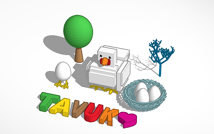 3D design Tavuk - Tinkercad